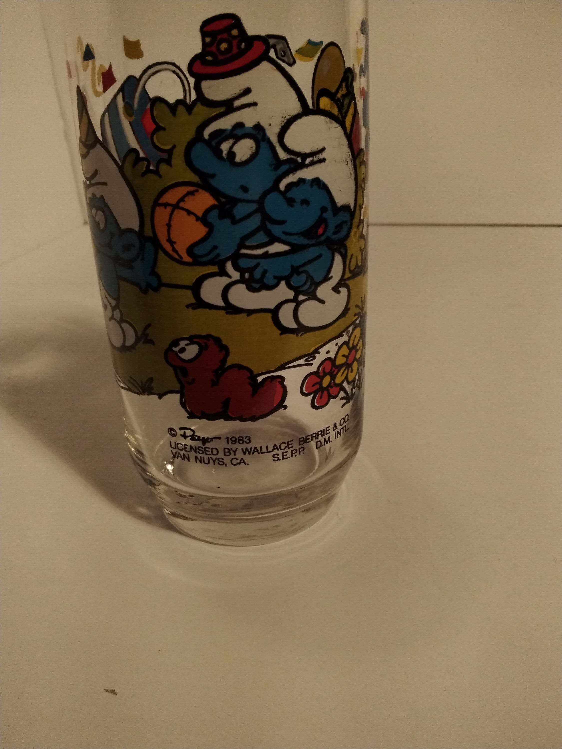 1983 Hardees Smurf Glass Clumsy Smurf - Etsy