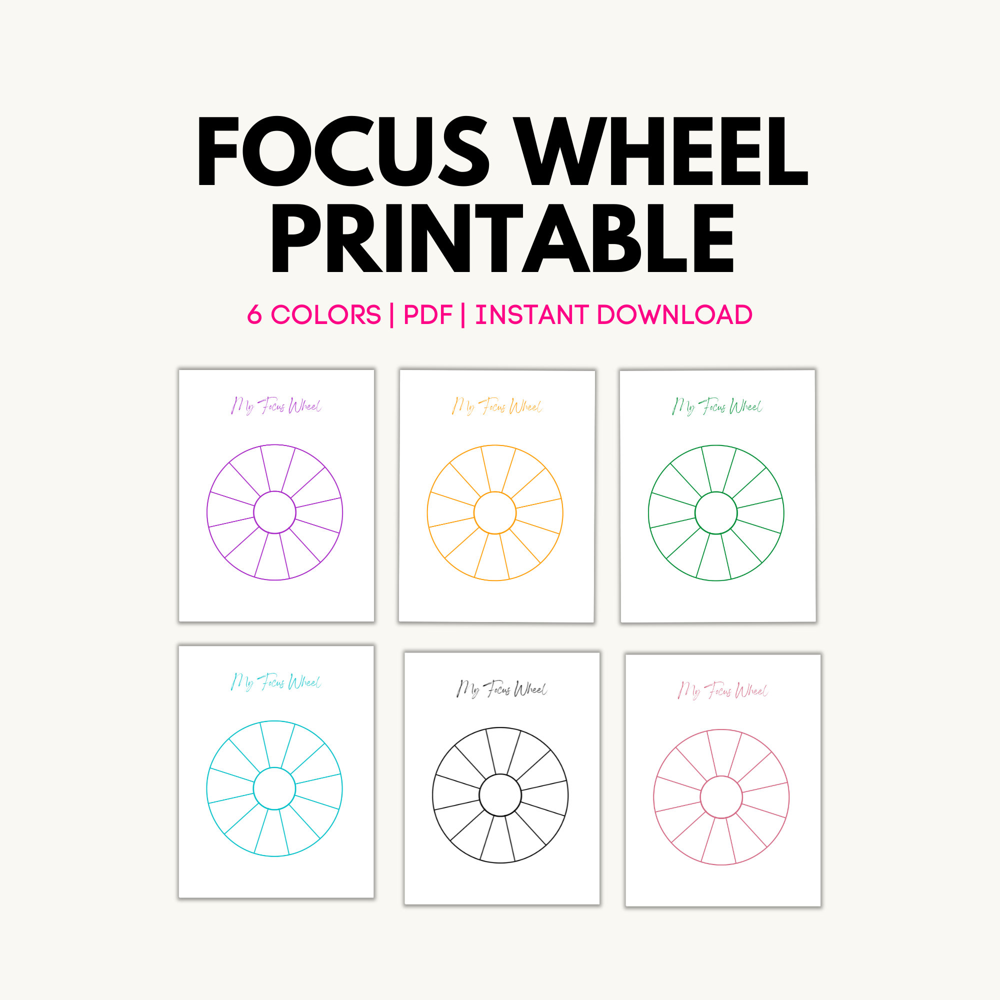 Focus Wheel, Law of Attraction, Manifesting Focus Wheel, Law of ...