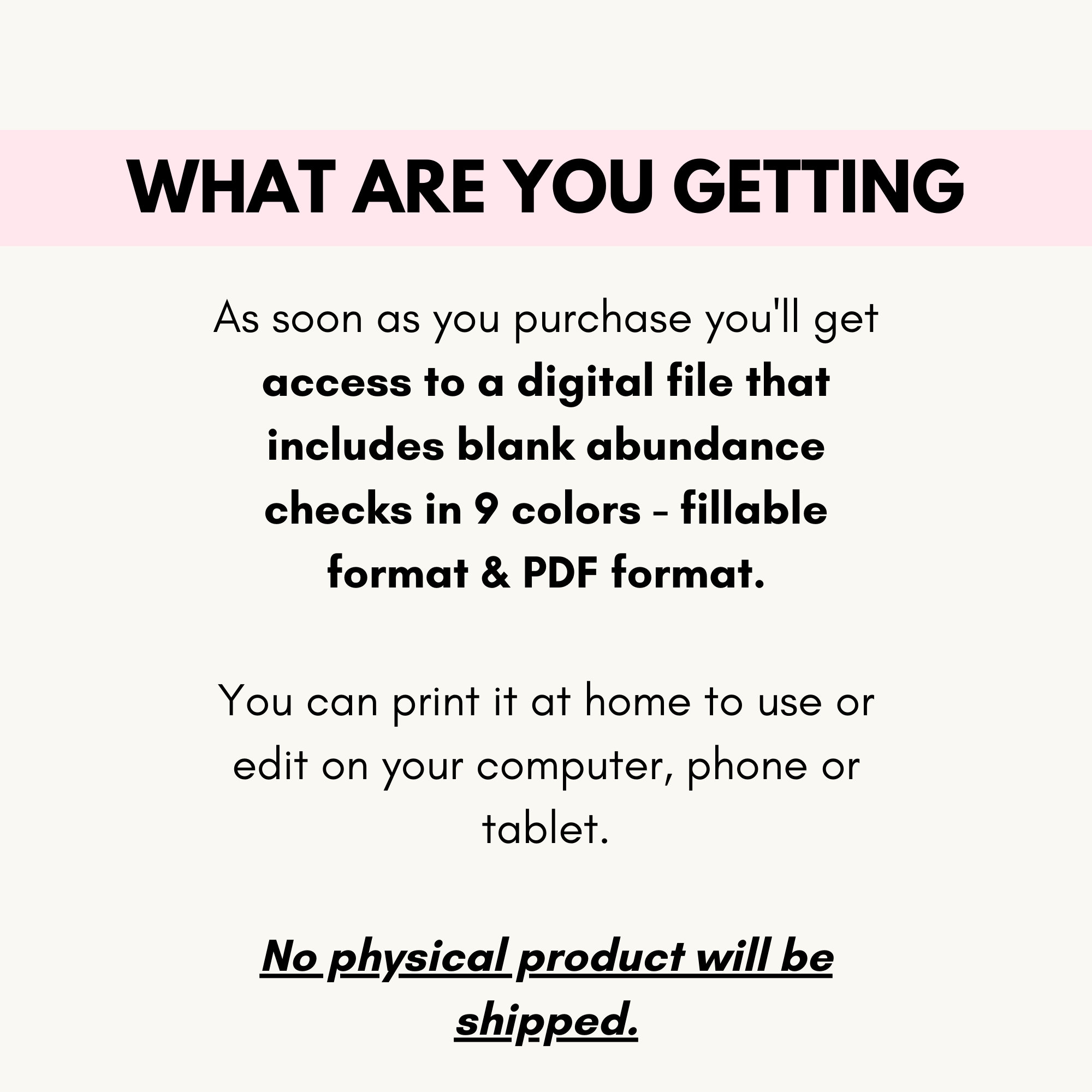 Abundance Checks | Manifestation Checks | Law of Attraction Blank ...