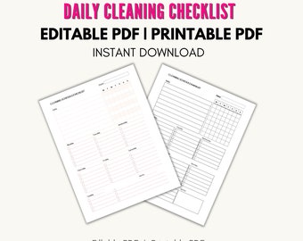 Editable Fillable PDF & Printable Daily Life Planner - Etsy