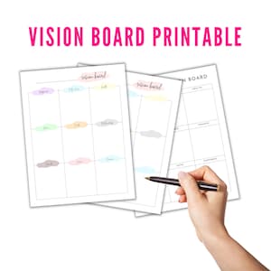 Vision Board Printable | Focus Board Printable | Vision Board PDF ...