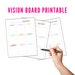 Vision Board Printable | Focus Board Printable | Vision Board PDF ...