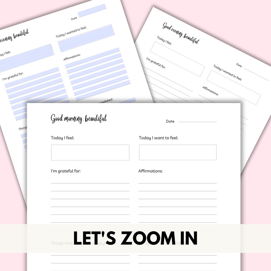 Daily Gratitude Journal | Morning Gratitude | Evening Gratitue Planner ...