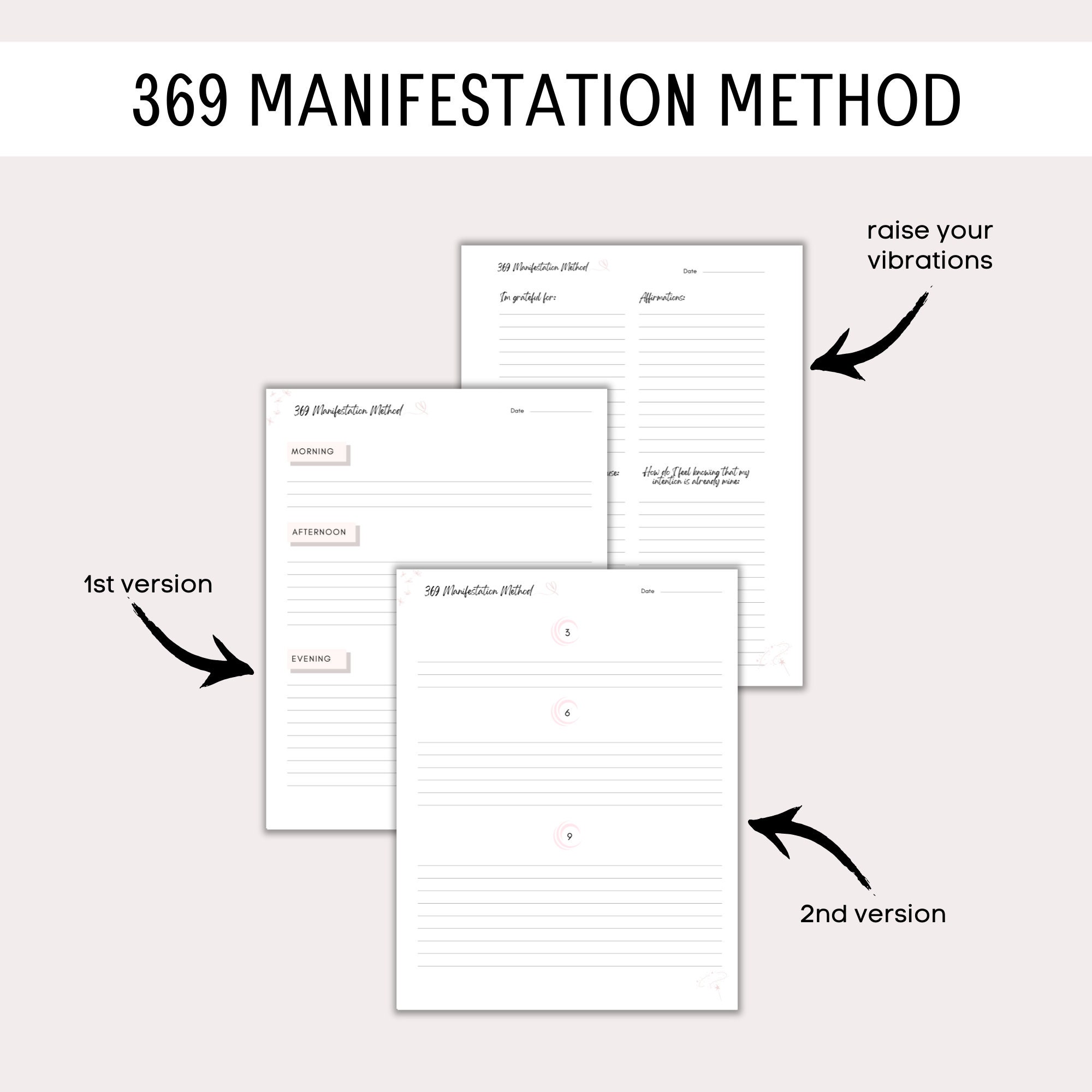 369 Method | 369 Manifestation Journal | 369 Manifestation Method | Law ...