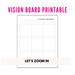 Vision Board Printable | Focus Board Printable | Vision Board PDF ...