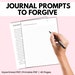 Journal Prompts to Forgive | Forgiveness Therapy Workbook | Letting Go ...