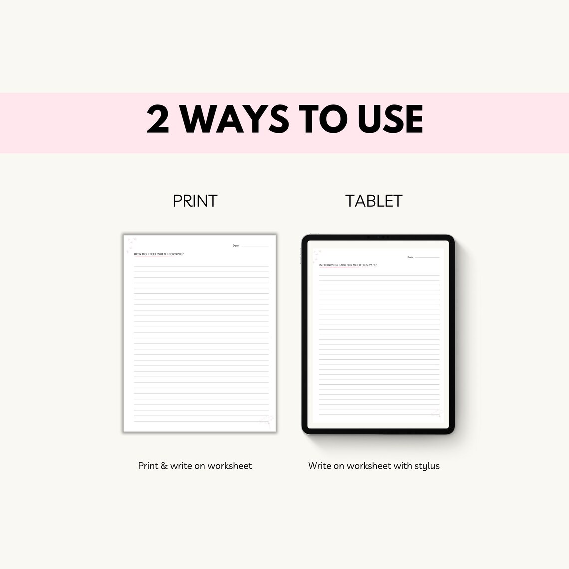 Journal Prompts to Forgive | Forgiveness Therapy Workbook | Letting Go ...