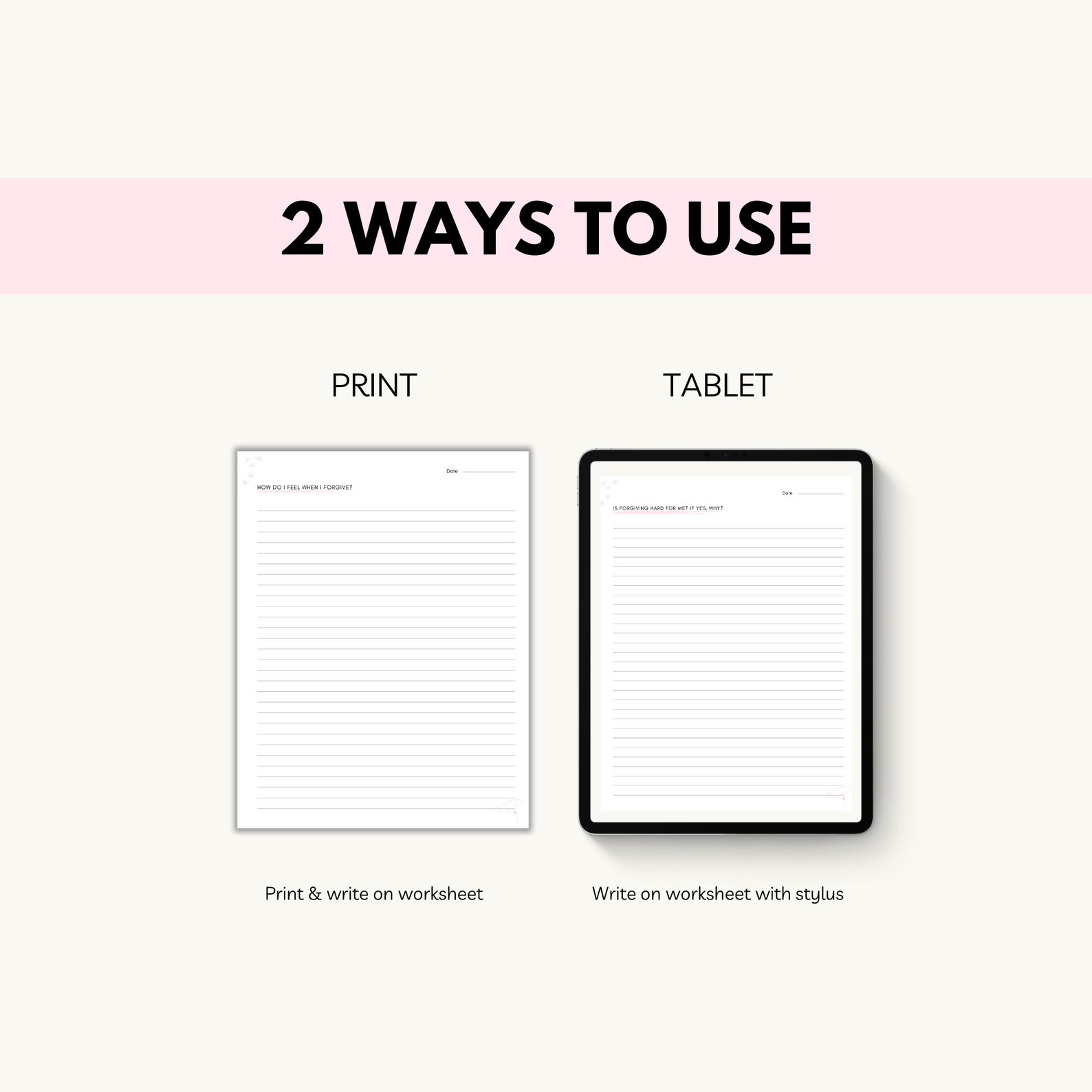 Journal Prompts to Forgive | Forgiveness Therapy Workbook | Letting Go ...