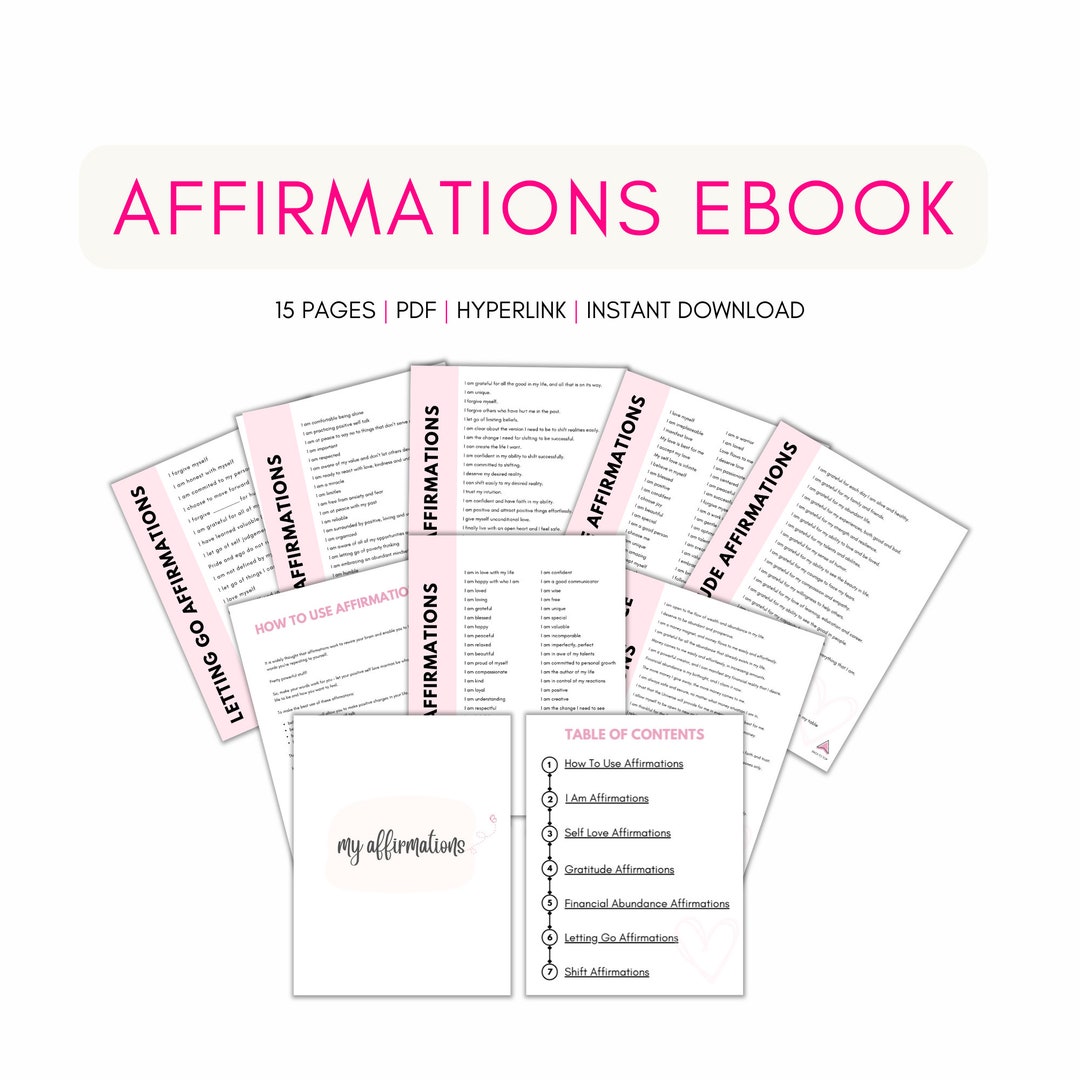 Daily Affirmations Printable | Affirmations Ebook Printable | Digital ...