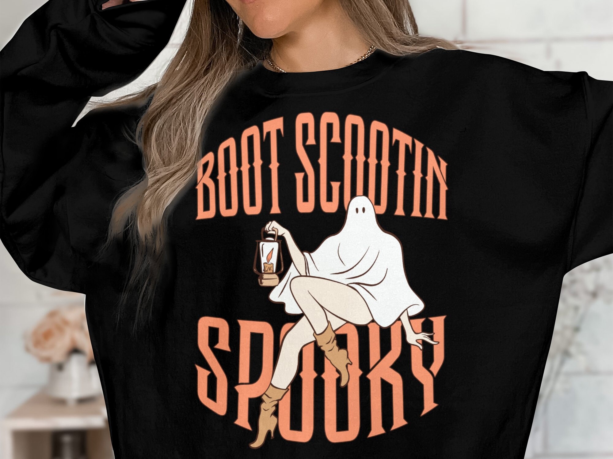 Boot Scootin Spooky Svg, Cowboy Ghost Svg, Spooky Season Svg, Western ...
