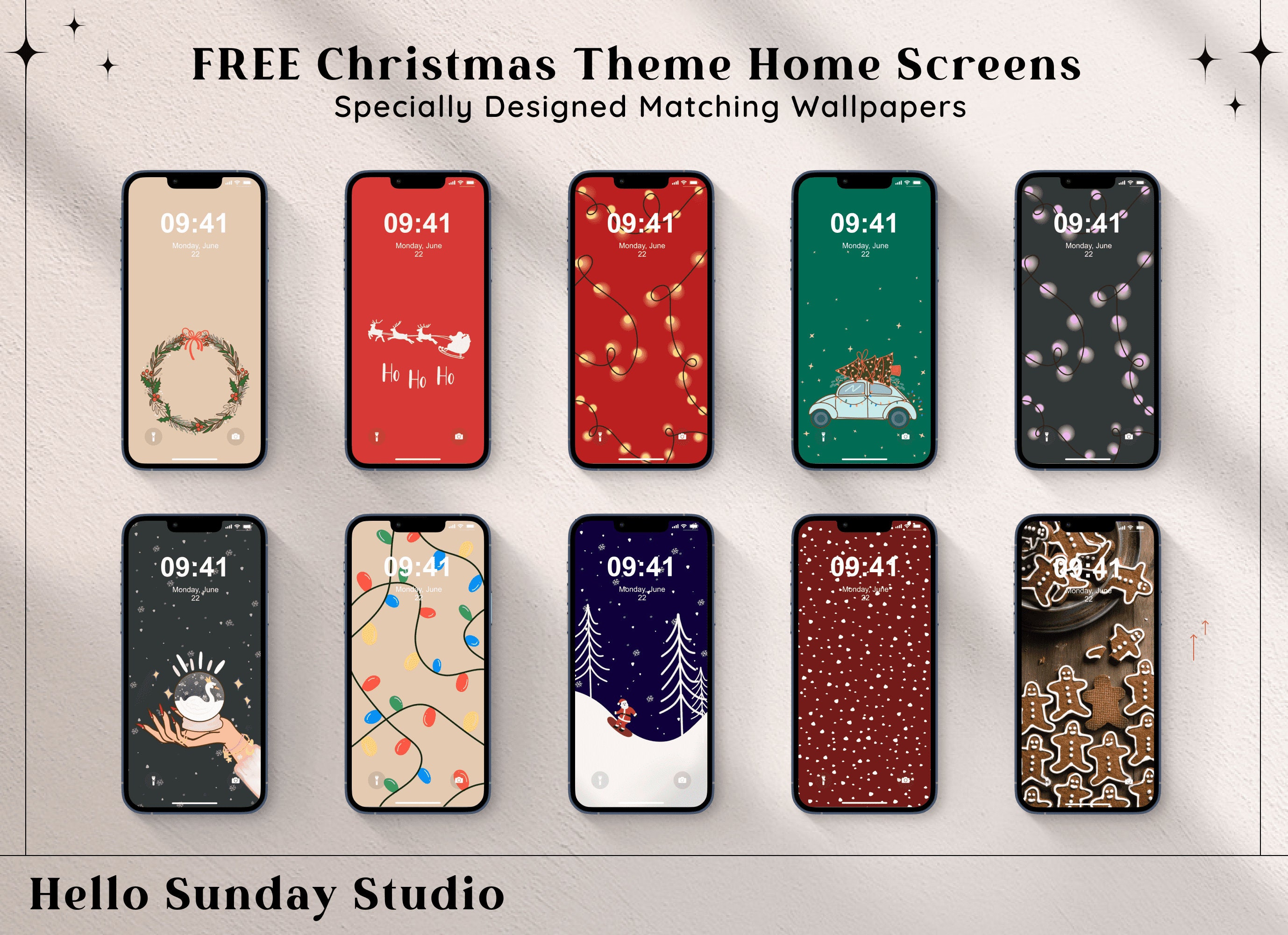 Christmas Aesthetic Theme - Hand Drawn Ios16 App Icons Bundle, Ios14 ...