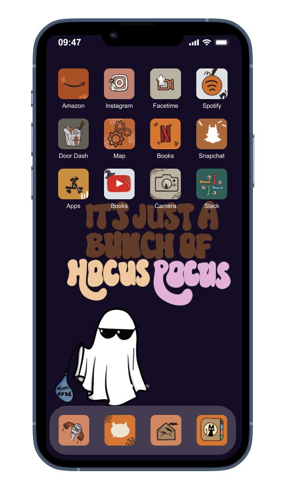 Spooky Fall - Hand Drawn Ios16 App Icon Pack Bundle, Ios14 App ...