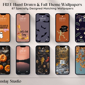 Spooky Fall - Hand Drawn Ios16 App Icon Pack Bundle, Ios14 App ...