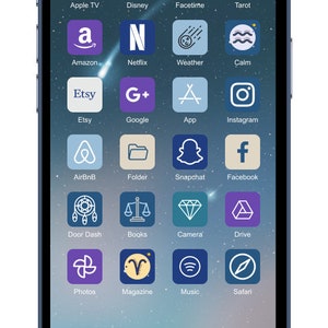 Cosmic Zodiac Ios16 App Icon Pack Bundle, Ios14 App Wallpapers, Minimal ...