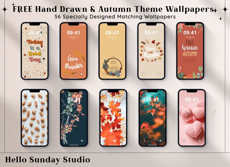 Autumn Holiday Aesthetic - Hand Drawn Ios16 App Icons Bundle, Ios14 App ...