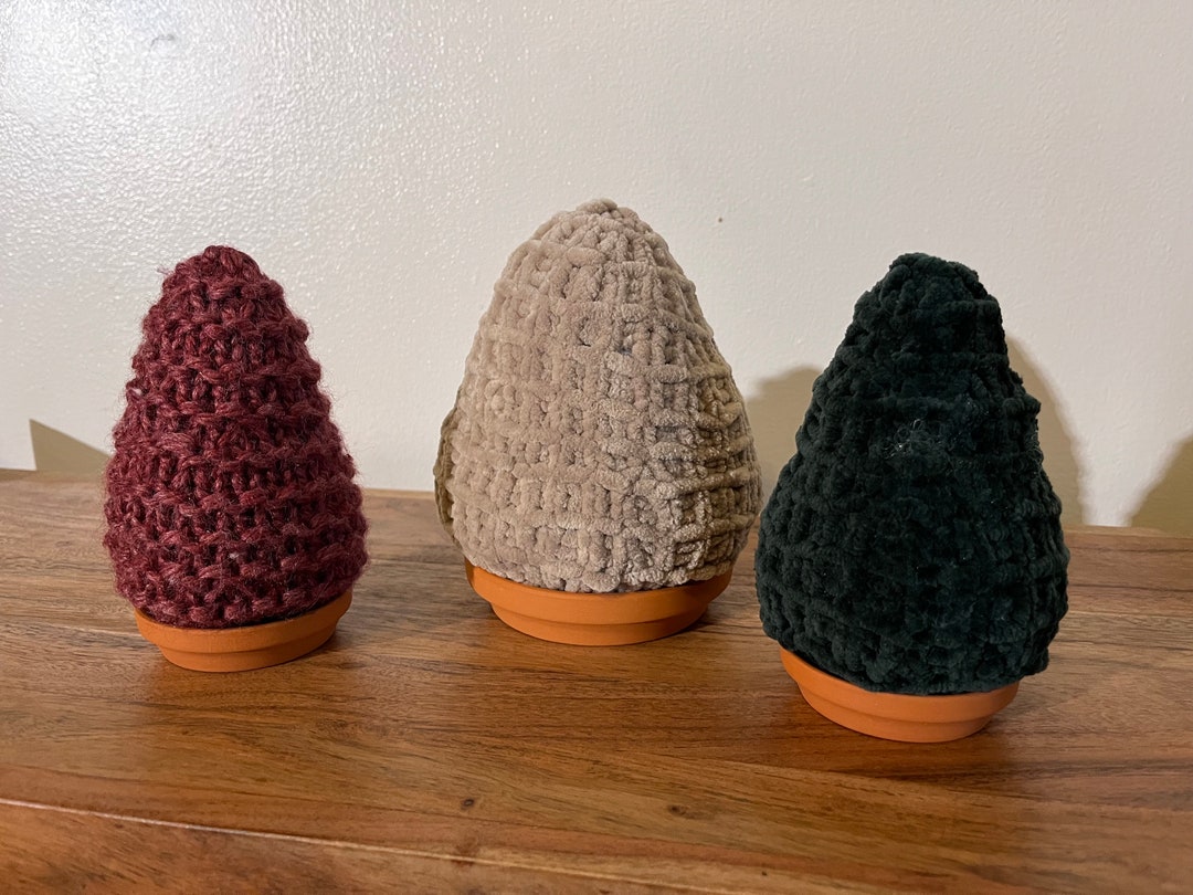Hand Knitted Christmas Tree Set - Etsy