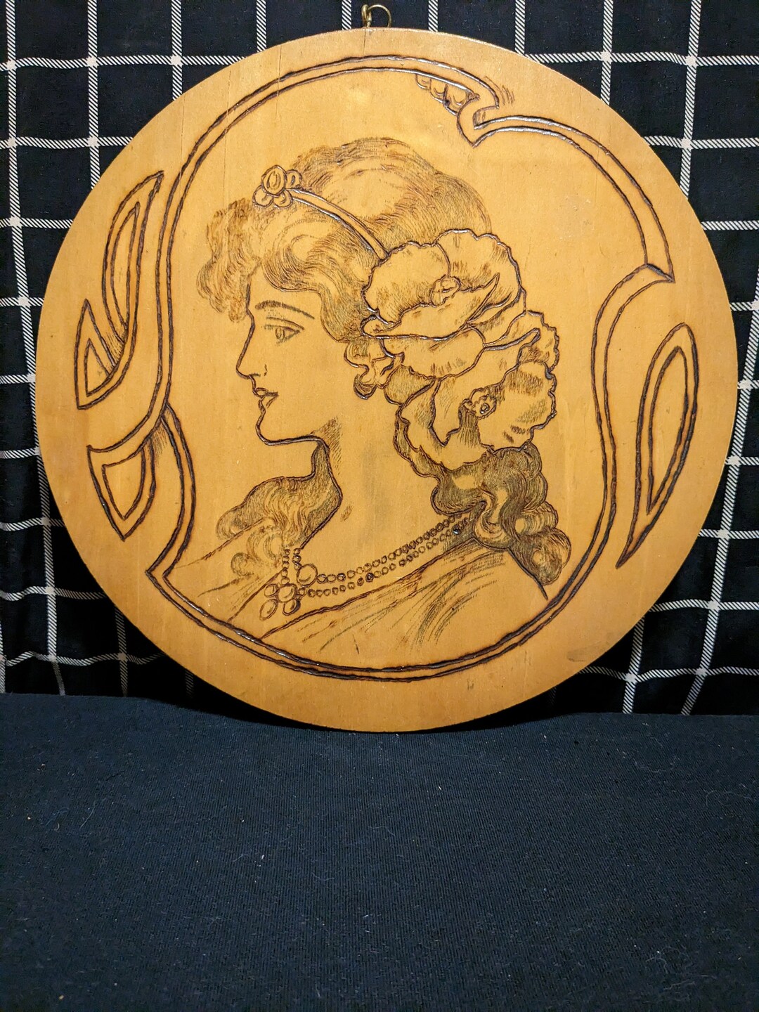 Antique Art Nouveau Style Pyrography From the Flemish Art Company NY ...
