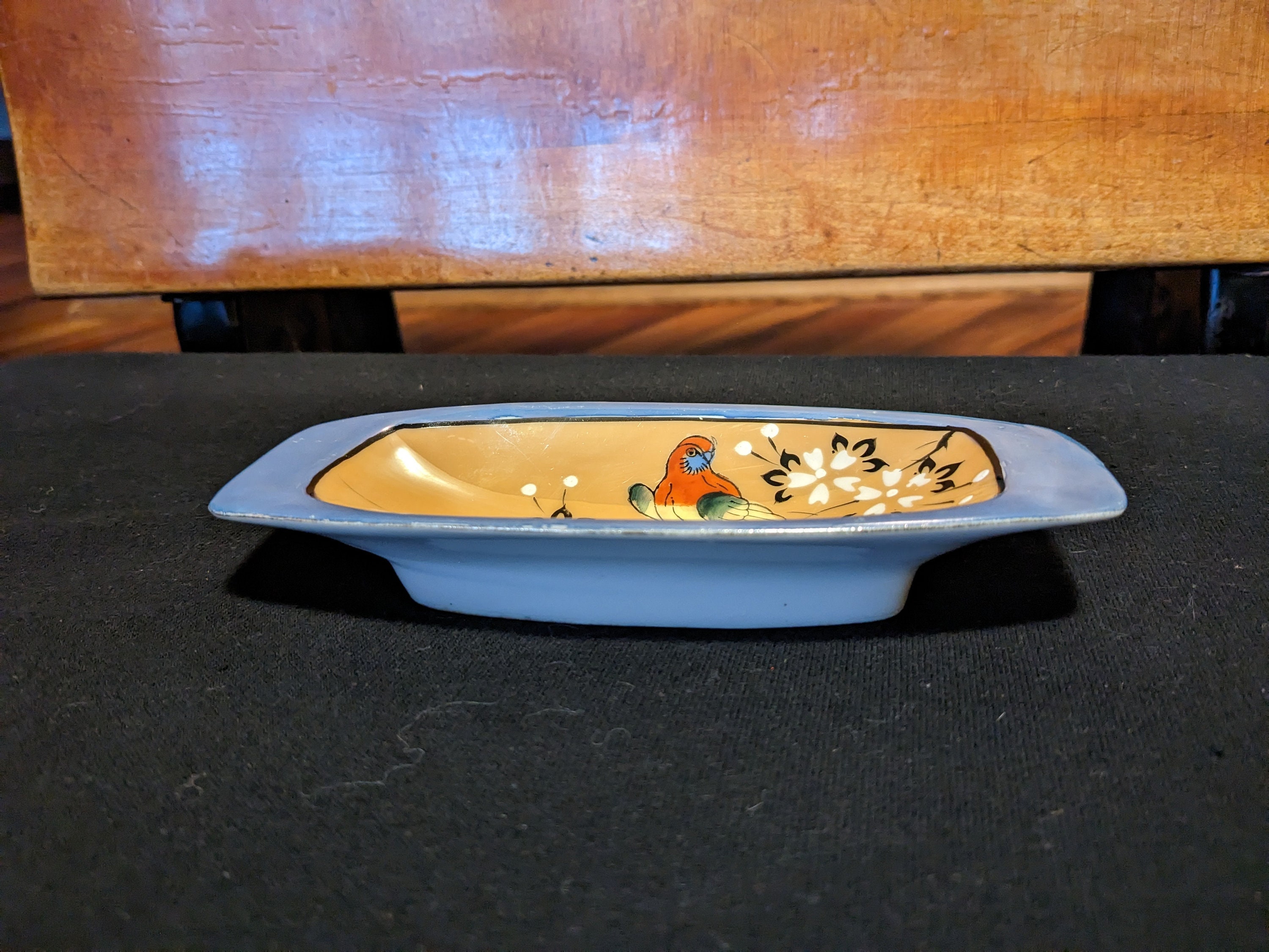 Antique Japanese Lusterware Hand-painted Porcelain Nippon Dish With ...