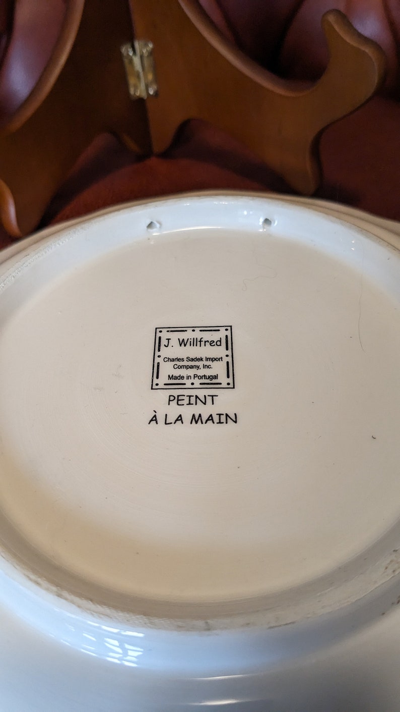 Signed J Willfred Hand-painted VTG Plate From Portugal - Peint A La ...