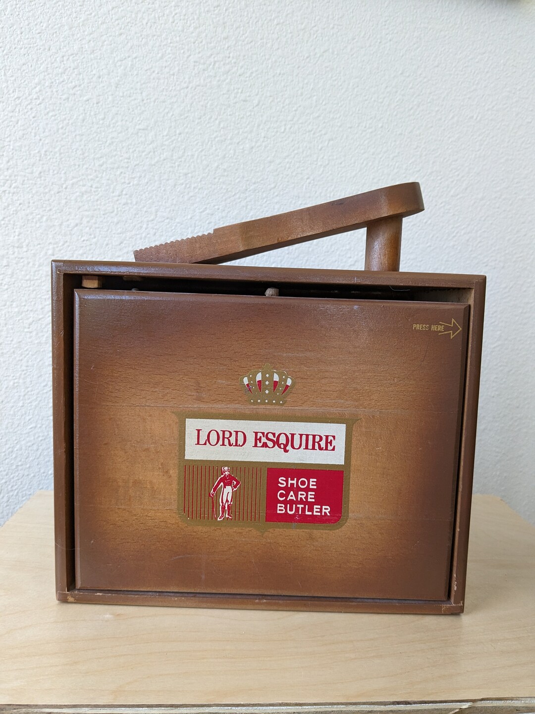 Vintage 1950’s Lord Esquire Shoe Butler - Oak Box With Accessories - Etsy