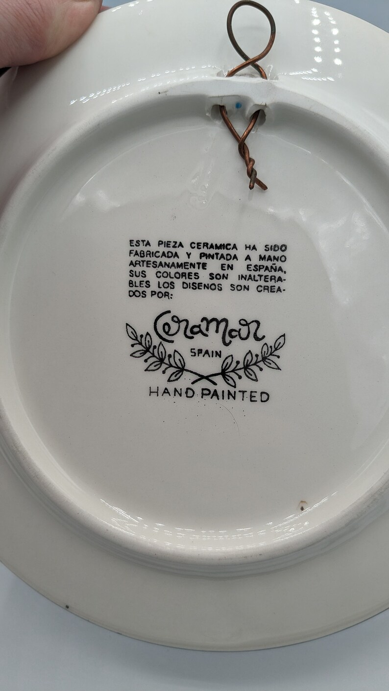 7 Ceramar Hand-painted Plate From Spain Fruit & Flowers - Etsy