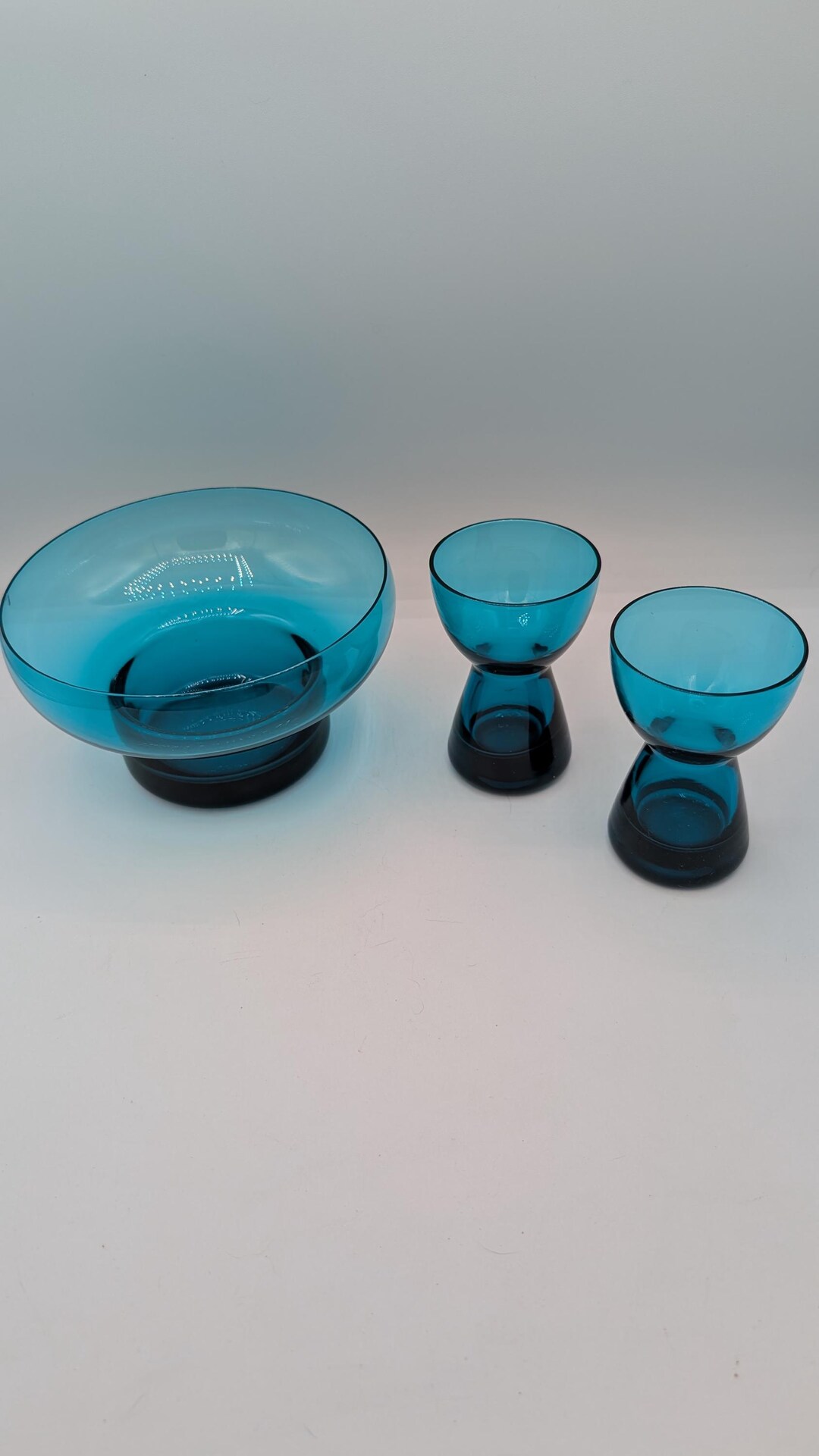 Morgantown Glass Works "barton" Series 1960's Cups & Bowl in Gorgeous ...