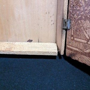 Antique Pyrography Cabinet-style Box Woman Skiing Motif 1900s Wood ...