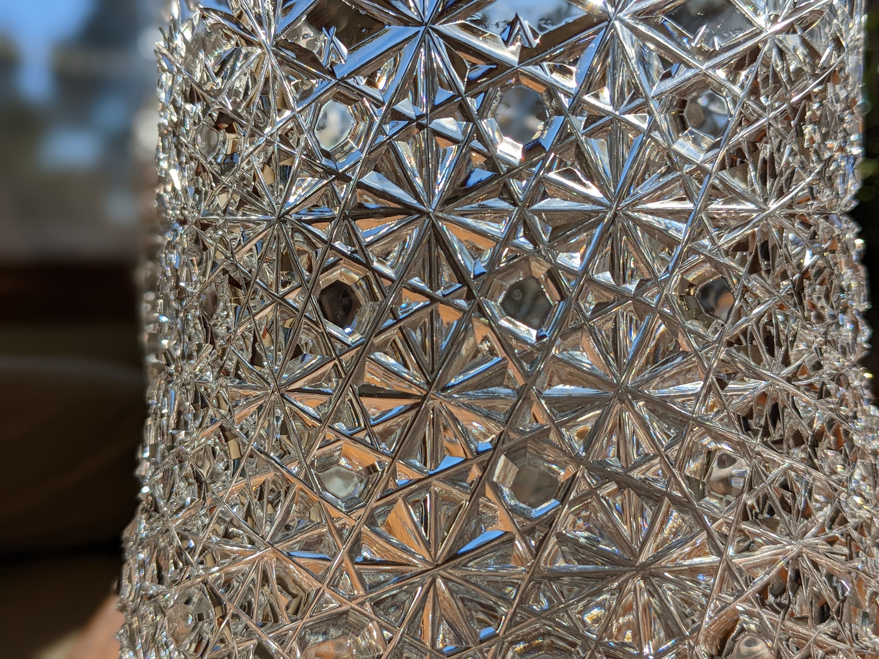 Signed Vintage Heavy Cut Glass Pitcher UV Sensitive Leaded Glass, ABP ...