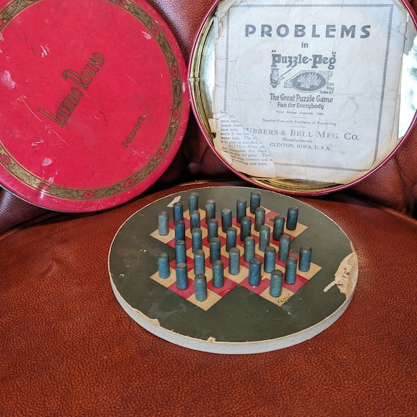Vintage Puzzle Peg Game - Etsy
