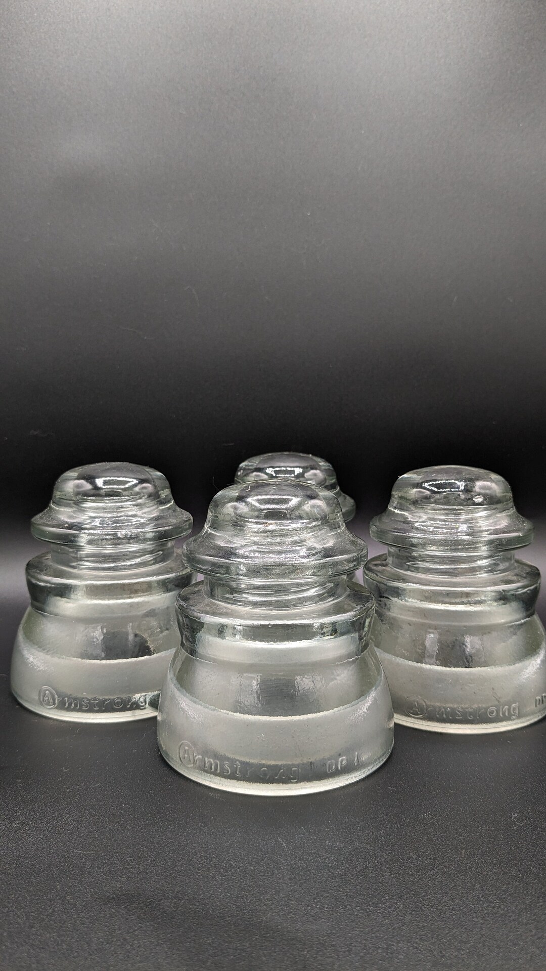 Large Set of 4 Armstrong Insulators Marked 'DP 1 Made in U.S.A. 4 68 ...