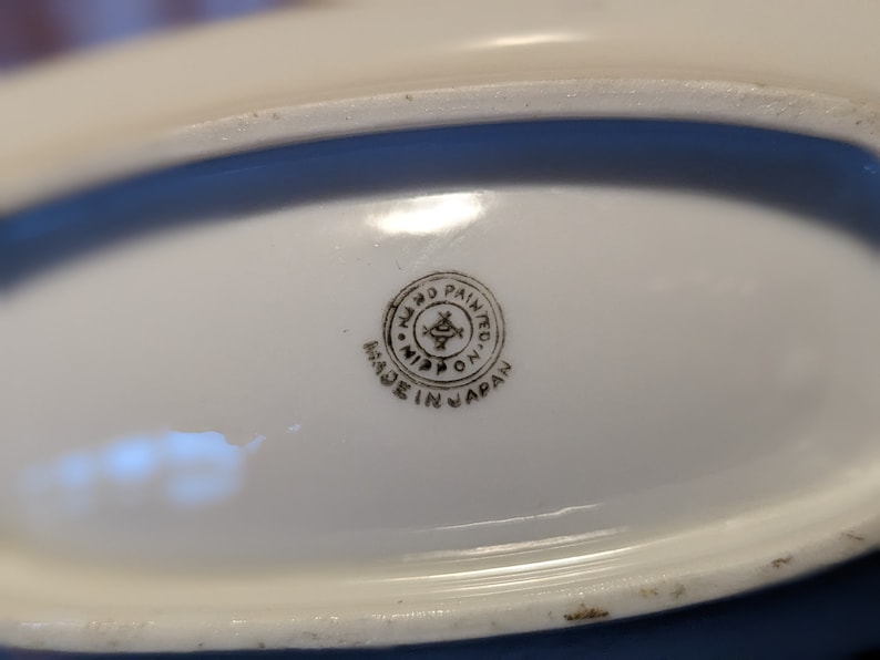 Antique Japanese Lusterware Hand-painted Porcelain Nippon Dish With ...