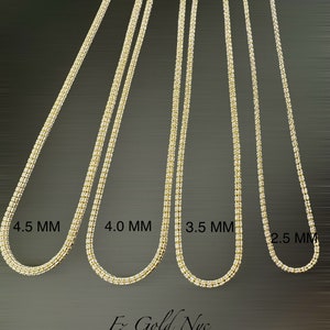 14K SOLID Real Gold Diamond Cut Ice Link Chain Necklace Yellow Gold ...