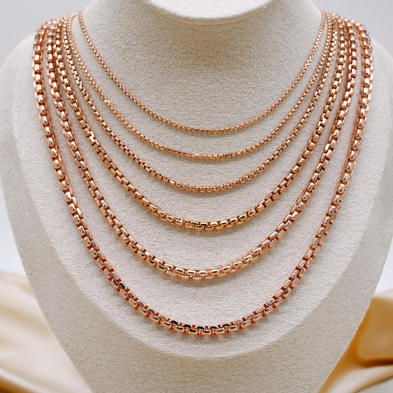 Rose Gold H Link Chain - Etsy