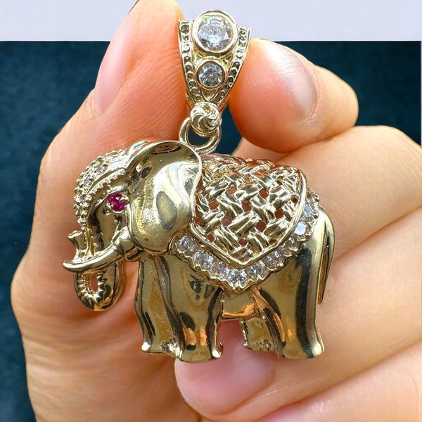 Gold Elephant Charm - Etsy
