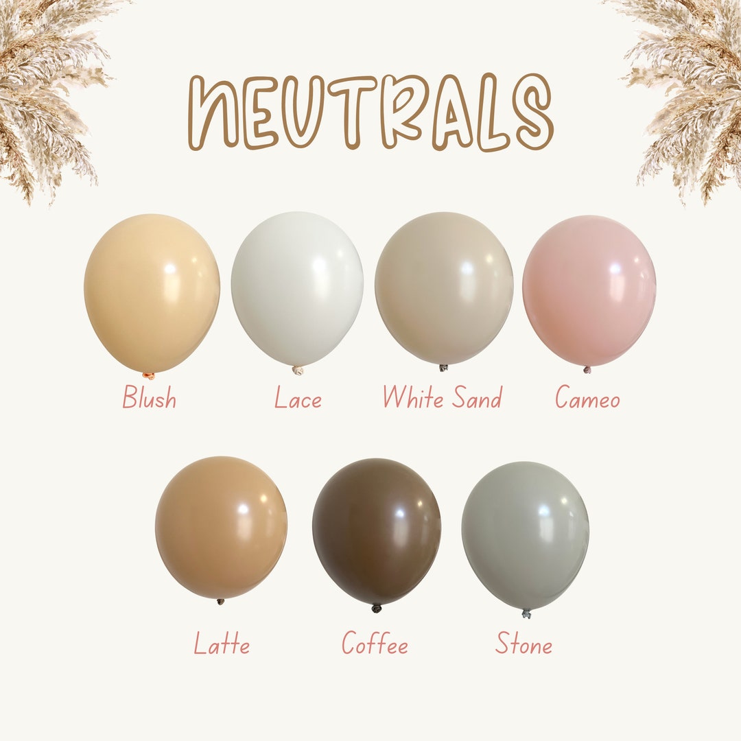 Neutral Balloons, DIY Balloons, Baby Shower, Birthday, Cream, Blush ...