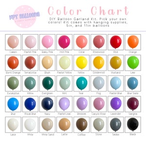DIY Balloon Garland Kit, Pick Your Own Colors, Latex Balloons, Birthday ...