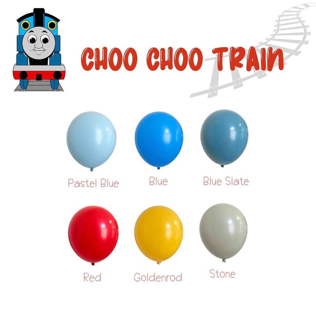 Train Balloons | Latex Balloons | Train Birthday Ideas | Train Party ...