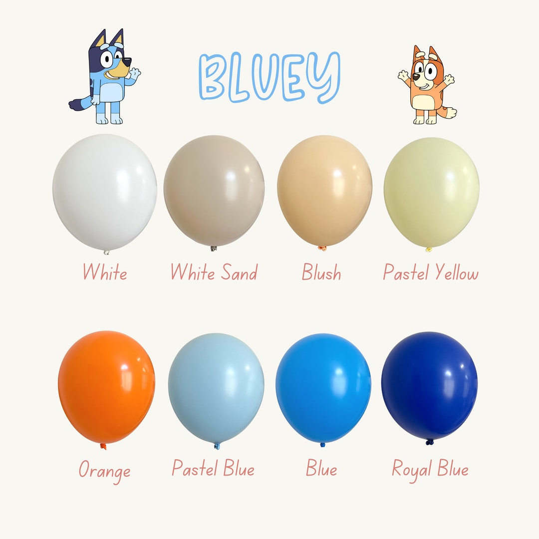 Bluey Balloon, Blue Balloons, Orange Balloons, Blue Dog Birthday - Etsy