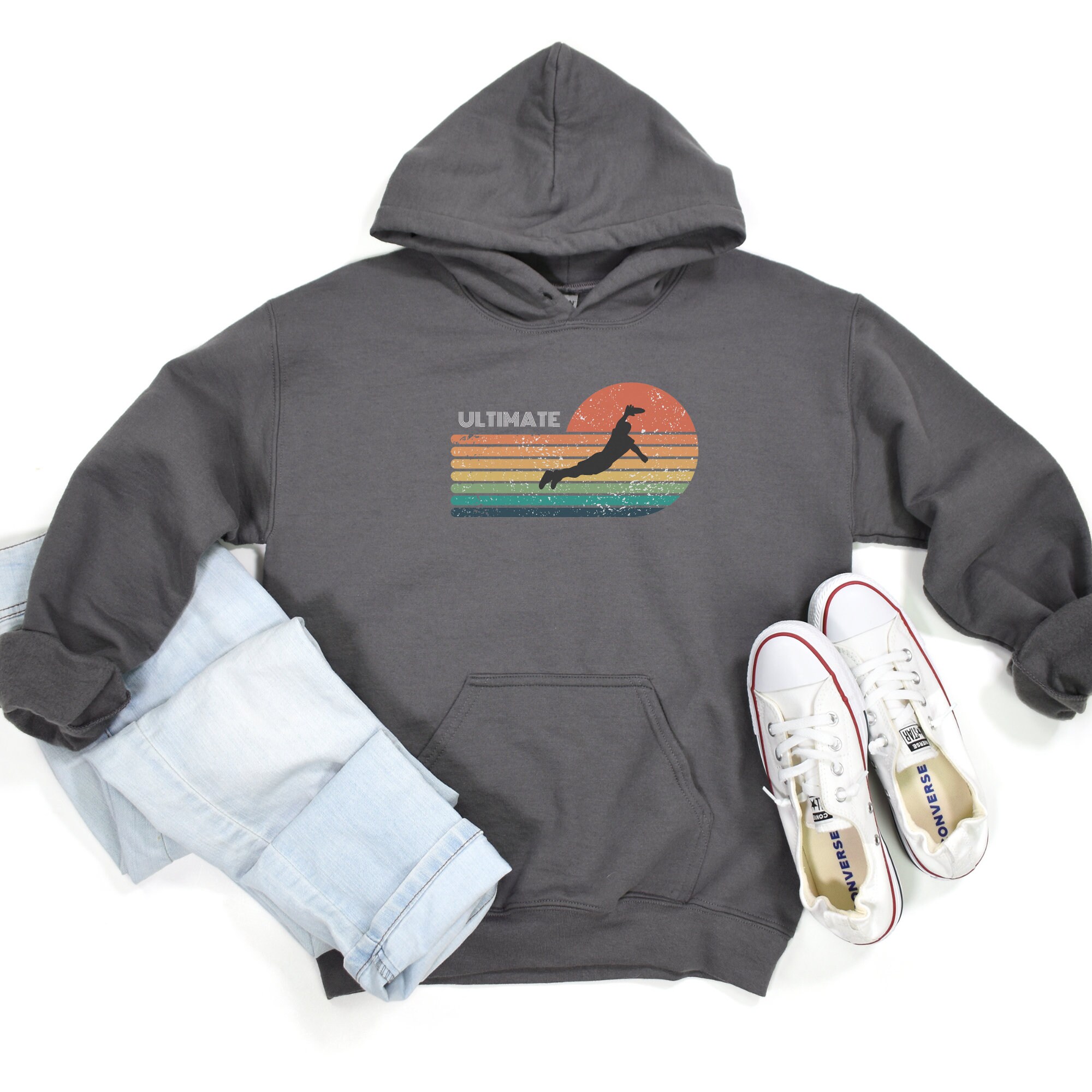 Retro Ultimate Frisbee Hoodie, Men's or Women's Ultimate Frisbee ...