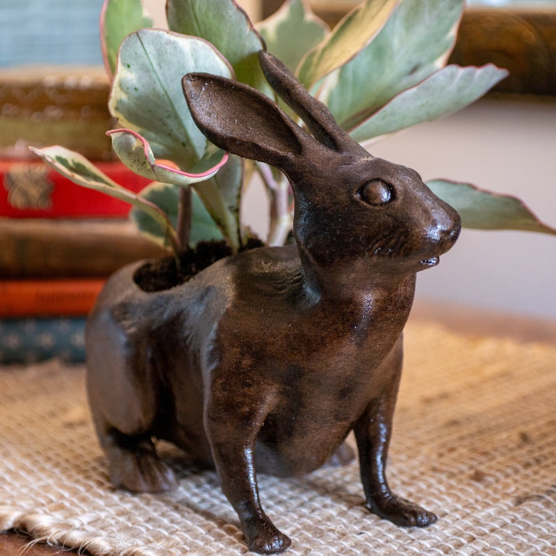 Rabbit Planter - Etsy