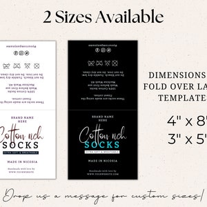 Printable Sock Labels, Socks Tags, Wrap Sock Label, Tie Sock Label ...