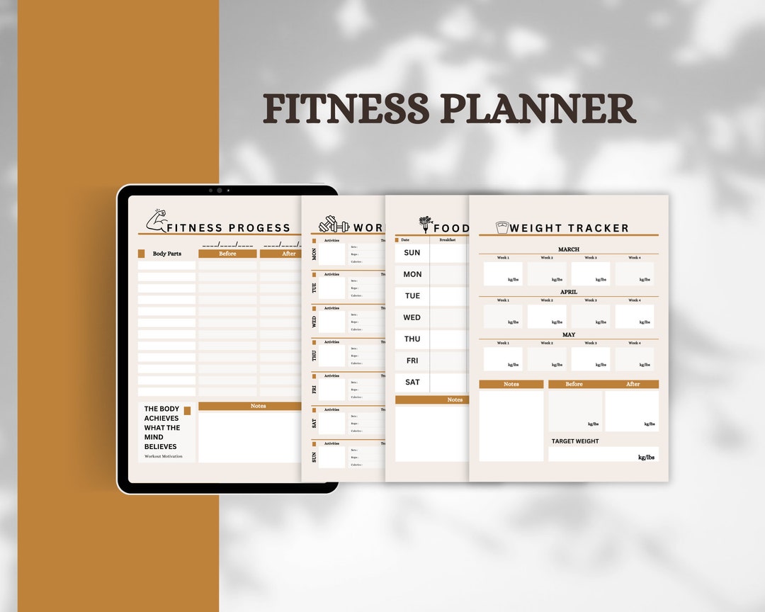 Fitness Planner - Workout Planner - Printable Planner - Tracker ...