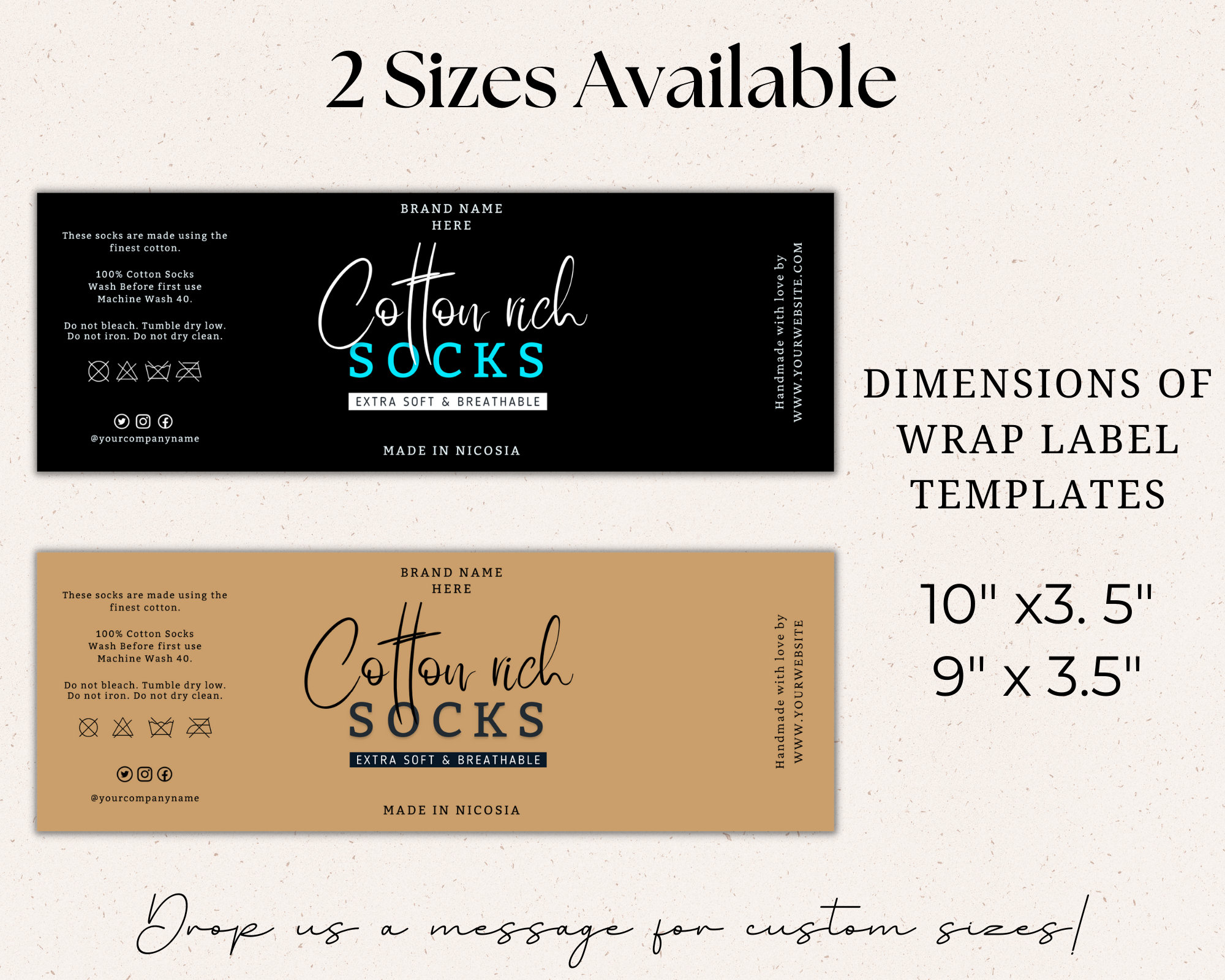 Printable Sock Labels, Socks Tags, Wrap Sock Label, Tie Sock Label ...