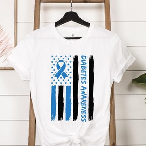 US Flag Diabetes Awareness Shirt, Diabetes Family Support Tee, Diabetes ...