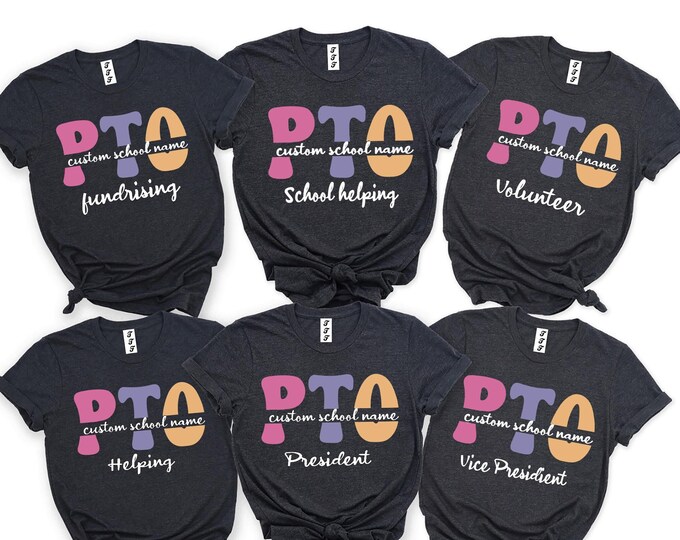 PTO Crew Shirts, Floral PTO Shirt, Parent Teacher Organization Shirt ...