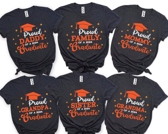 Proud Family of a 2024 Graduation Fellow T-shirt,senior 2024 Crew Shirt ...