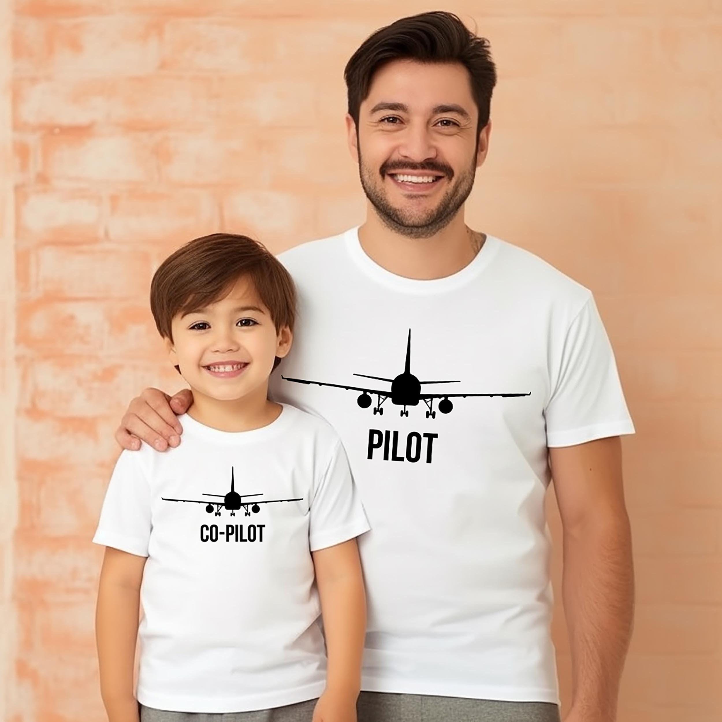 Pilot Co-pilot Fathers Day Matchin Shirts, Fathers Day Gift, Daddy and ...