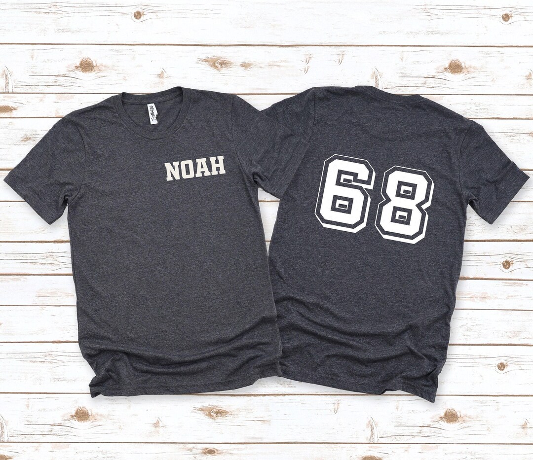 Custom Your Name and Number Shirt, Customized Name Number T-shirt ...