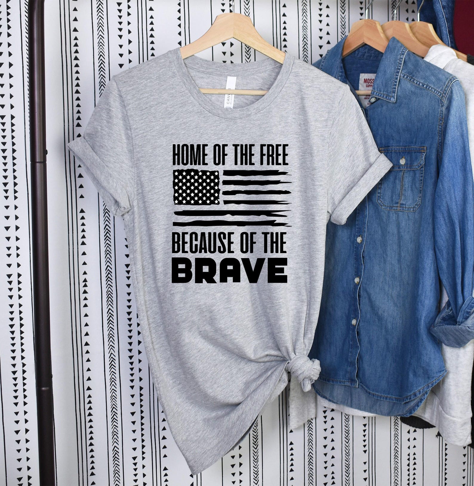 Home of the Free Because of the Brave Shirt, Veteran Shirt, Memorial ...