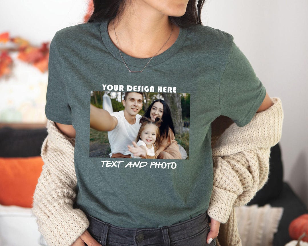 Custom Photo Shirt, Custom Picture T-shirt, Birthday Photo Shirt ...